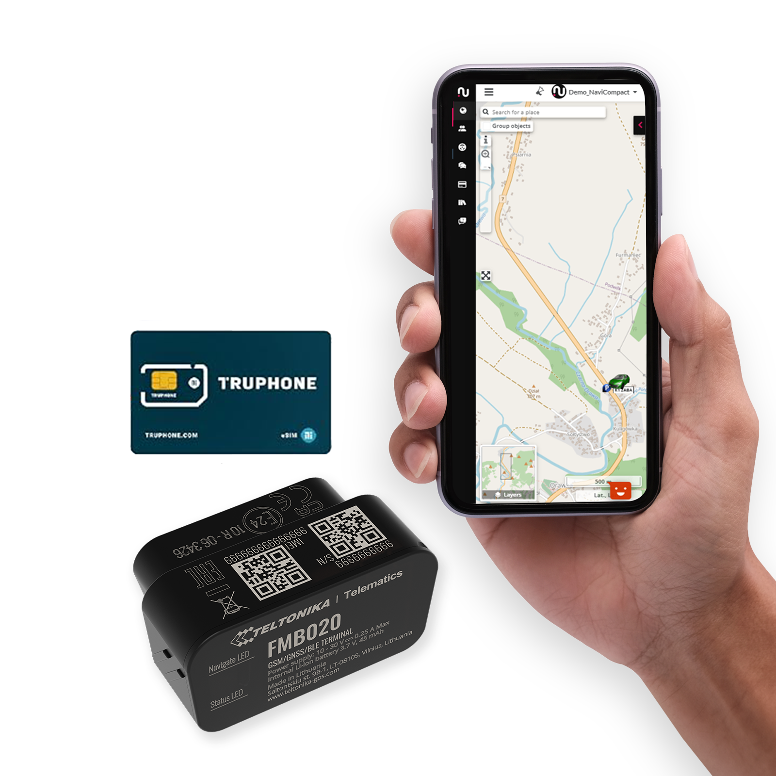 Teltonika FMB020 GPS Tracker with access to NaviCompact App 1 month ...